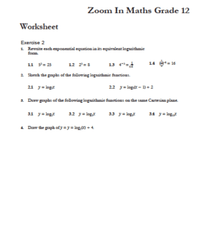Gr 12 - Logarithmic functions - Oxford University Press Southern Africa